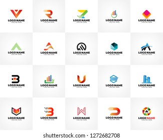 Logo Design Set Templates Stock Vector (Royalty Free) 1272682708 ...