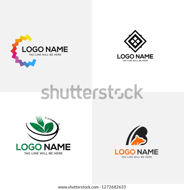 Logo Design Set Templates Stock Vector (Royalty Free) 1272682633 ...
