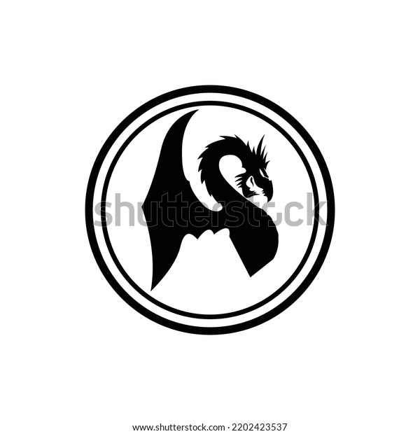 Logo Design Template Black Dragon Logo Stock Vector (Royalty Free ...