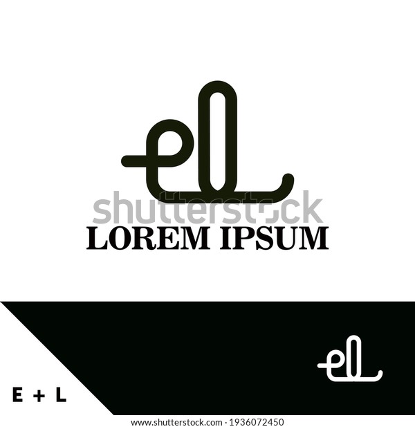 Logo Design Template Letter E L Stock Vector (Royalty Free) 1936072450