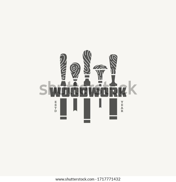 Logo Design Template Set Chisels Tool Stock Vector (Royalty Free ...