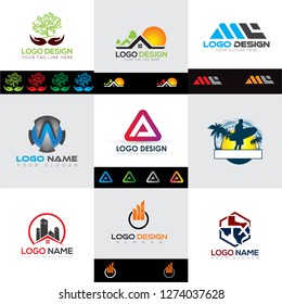 Logo Design Templates Set Stock Vector (Royalty Free) 1274037628 ...