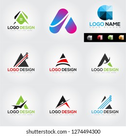 Logo Design Templates Set Stock Vector (Royalty Free) 1274419270 ...