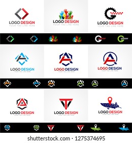 Logo Design Templates Set Stock Vector (Royalty Free) 1275374695