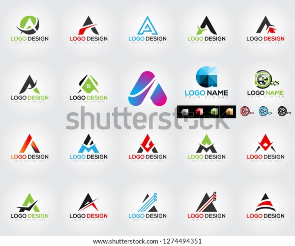 Logo Design Templates Set Stock Vector (Royalty Free) 1274494351 ...