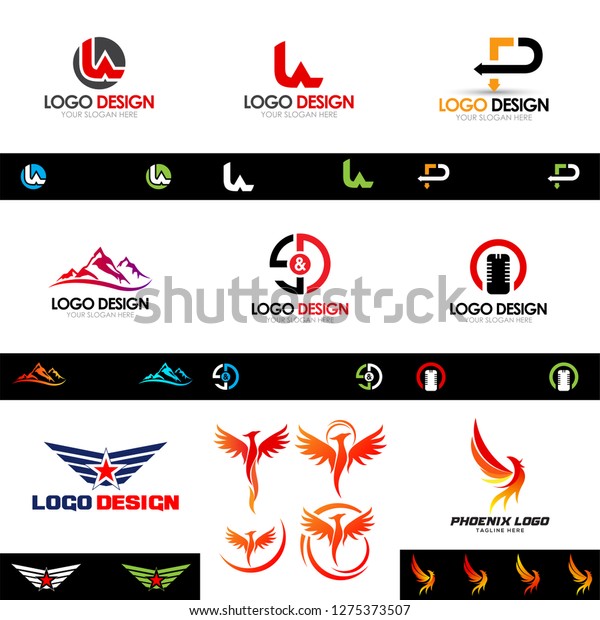 Logo Design Templates Set Stock Vector (Royalty Free) 1275373507 ...