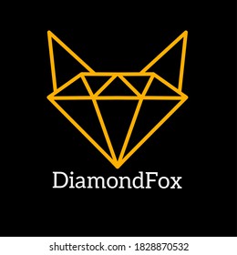 Logo Design Text Diamond Fox Stock Vector (Royalty Free) 1828870532 ...