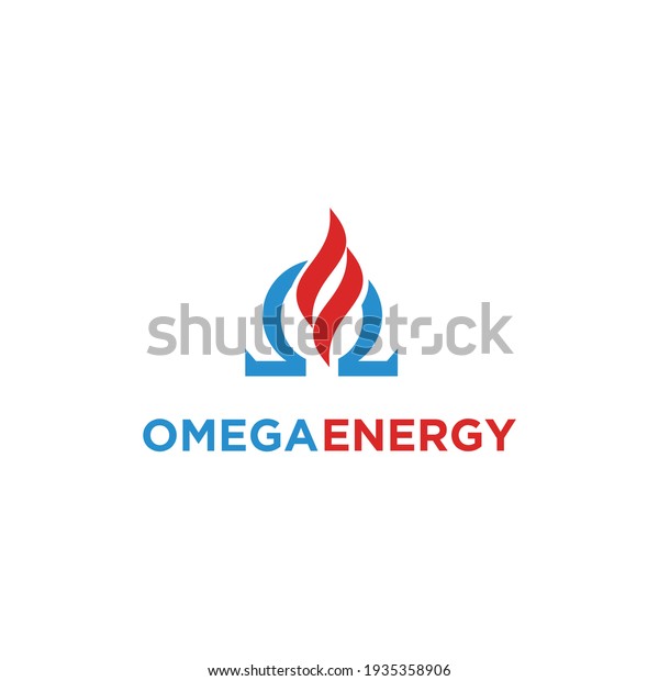 Logo Design Theme Omega Energy Stock Vector (Royalty Free) 1935358906 ...
