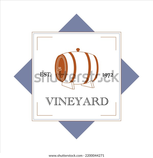 Logo Design Wine Barrel Logo Wine Stock Vector (Royalty Free ...