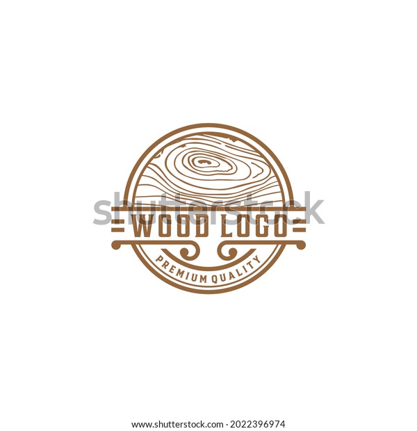 Logo Design Wood Grain Vector Illustration Stock Vector (Royalty Free ...