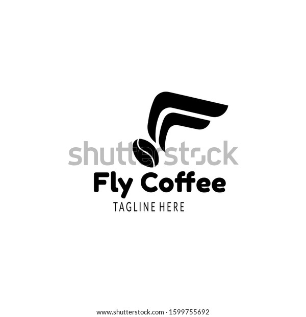 Logo Designs Fly Coffee Letter F Stock Vector (Royalty Free) 1599755692 ...