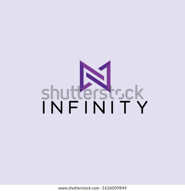 Logo Designs Modern Infinity Purple Stock Vector (Royalty Free ...