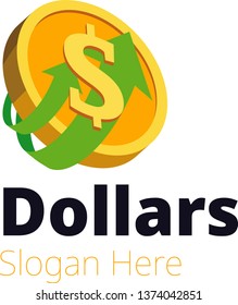 Logo Dollars Coin Stock Vector (Royalty Free) 1374042851 | Shutterstock