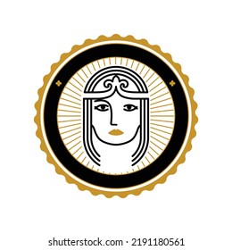 Logo Elements Girls Face Ray Knowledge Stock Vector (Royalty Free ...