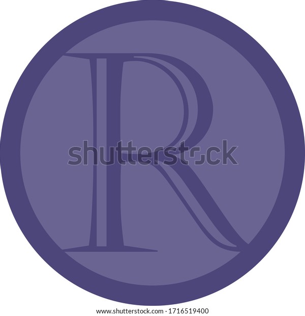 Logo Emblem Circle Letter R Stock Vector (Royalty Free) 1716519400 ...