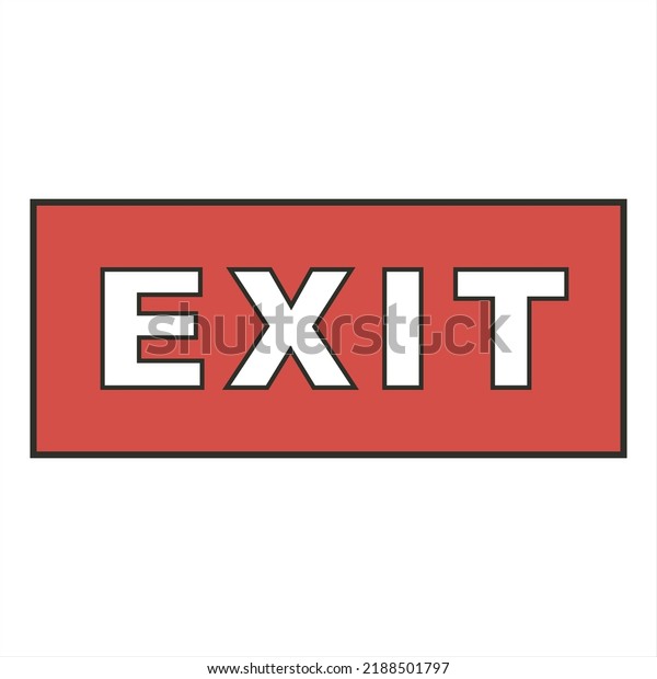 Logo Exit Symbol Red Signs Stock Vector (Royalty Free) 2188501797 ...