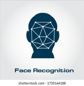 Logo Face Recognition Biometric Information Access Stock Vector ...