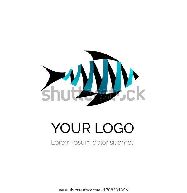 Logo Fish On White Background Logo Stock Vector (Royalty Free ...