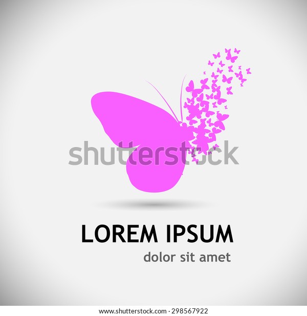 Logo Flying Butterflies Vector Stock Vector (Royalty Free) 298567922