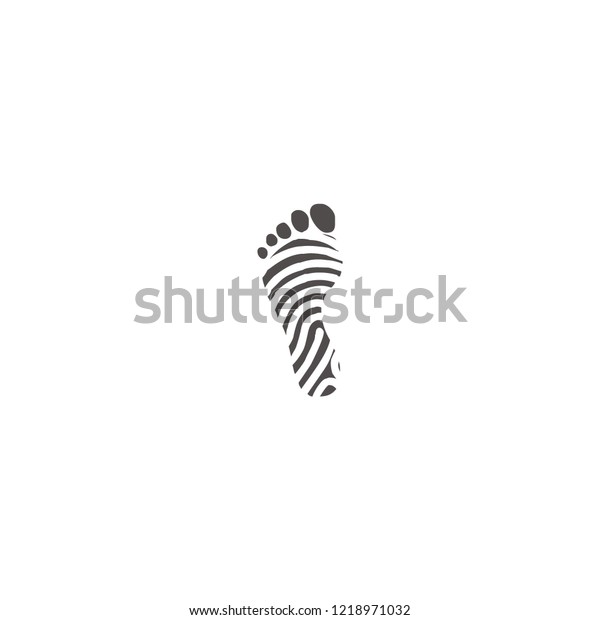 Logo Foot Fingerprint Stock Vector (Royalty Free) 1218971032 | Shutterstock