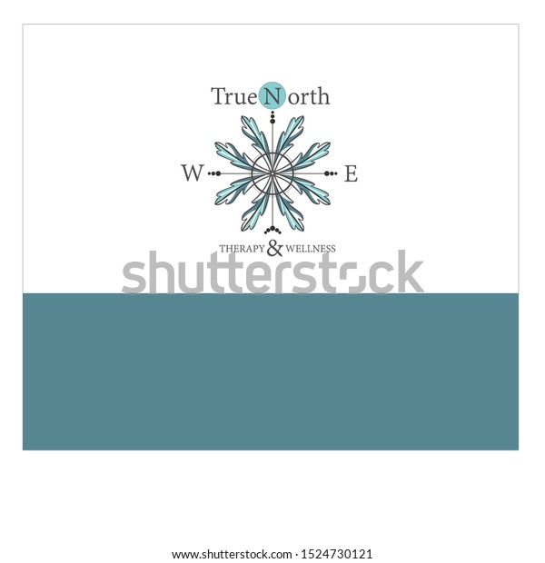 Logo Form Compass Compass Oak Leaves Stock Vector (Royalty Free ...