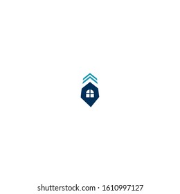 Logo Form House Arrows Stock Vector (Royalty Free) 1610997127 ...