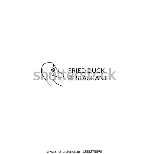 Logo Fried Duck Restaurant Stock Vector (Royalty Free) 1288278895 ...