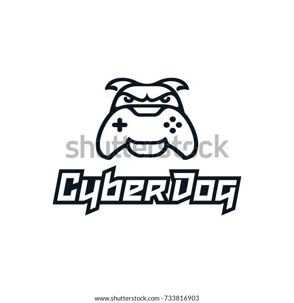 Logo Gamepad Face Cyber Dog Joystick Stock Vector (Royalty Free ...