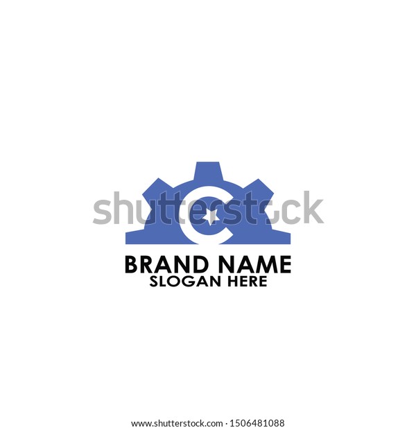 Logo Gear Letter C Star Modern Stock Vector (Royalty Free) 1506481088 ...
