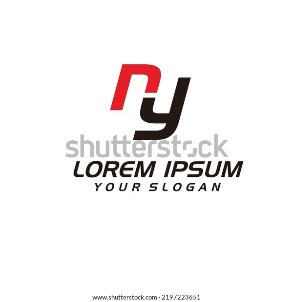 Logo Gesign Theme Letter Nhy Stock Vector (Royalty Free) 2197223651 ...