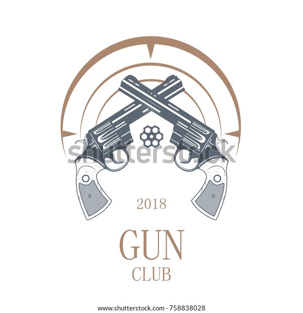 Logo Gun Vintage Style Vector Illustration Stock Vector (Royalty Free ...