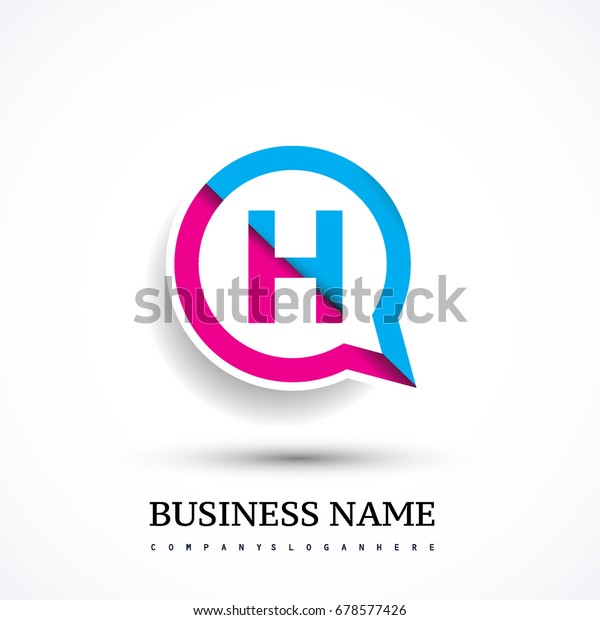 Logo H Letter Red Blue On Stock Vector (Royalty Free) 678577426 ...