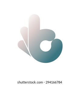 Logo Hand Ok Stock Vector (Royalty Free) 293457347