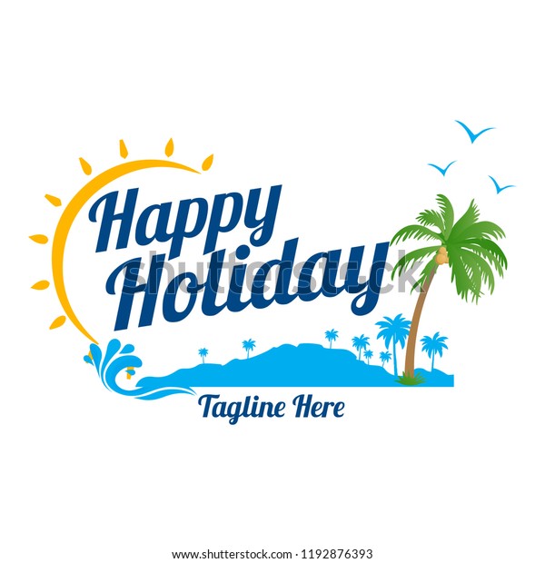 Logo Happy Holiday Stock Vector (Royalty Free) 1192876393