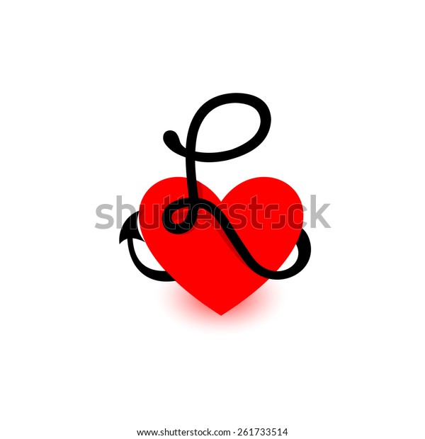 Logo Heart Letter Lbeautiful Vector Love Stock Vector (Royalty Free ...