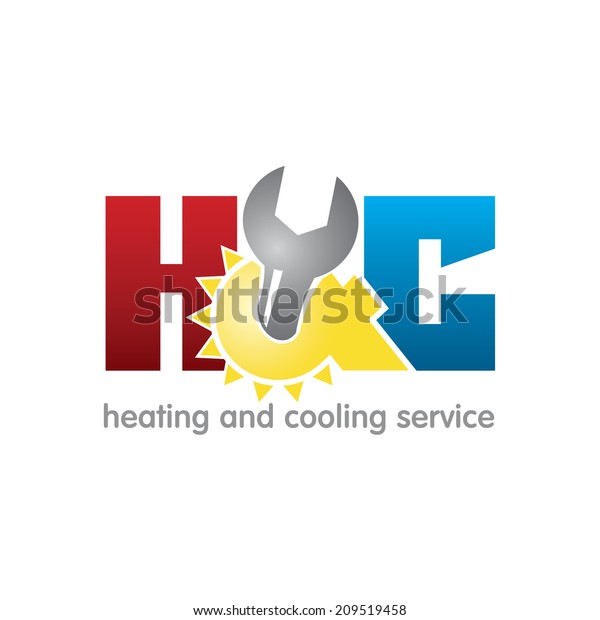 Logo Heating Cooling Service Stock Vector (Royalty Free) 209519458 ...