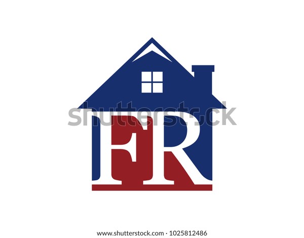 Logo House Building Initial Letter Fr Stock Vector (Royalty Free ...