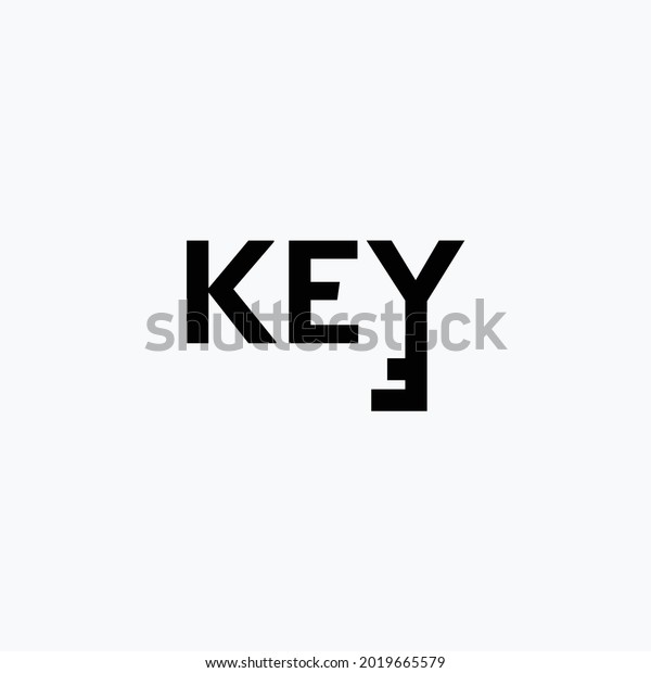 Logo Icon Abstract Key Writing Letter Stock Vector (Royalty Free ...