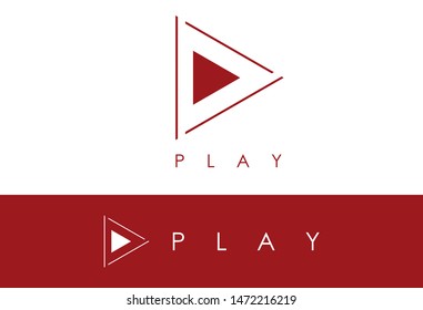 Logo Icon Symbol Red Play Button Stock Vector (Royalty Free) 1472216219 ...