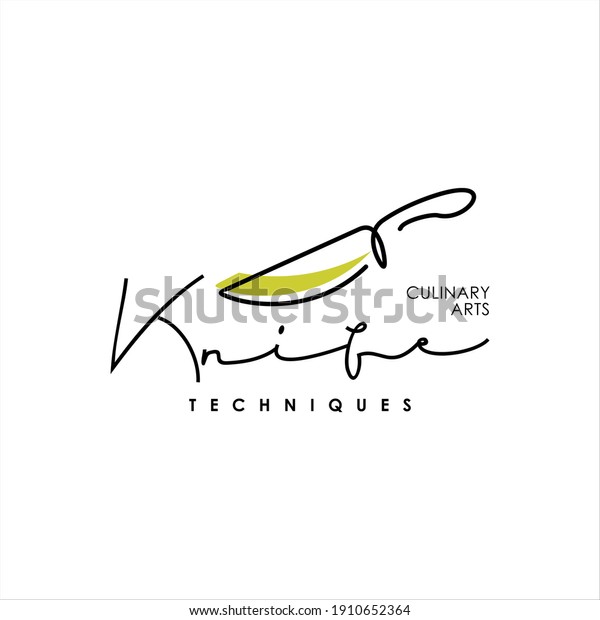 Logo Ideas Knife Cutting Skills Chef Stock Vector (Royalty Free ...