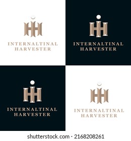 Logo Ih Template Flat Modern Elegant Stock Vector (Royalty Free ...