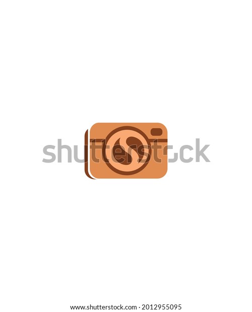 Logo Illustration Combination Camera Coffee Beans Stock Vector (Royalty ...
