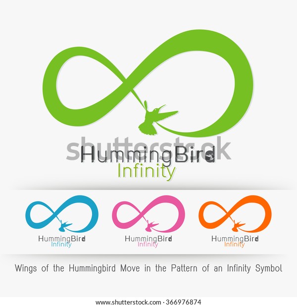 Logo Infinity Bird Wings Hummingbird Move: เวกเตอร์สต็อก (ปลอดค่า ...
