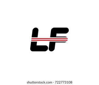 Logo Initial Letter Lf Black Red Stock Vector (Royalty Free) 722773108 ...