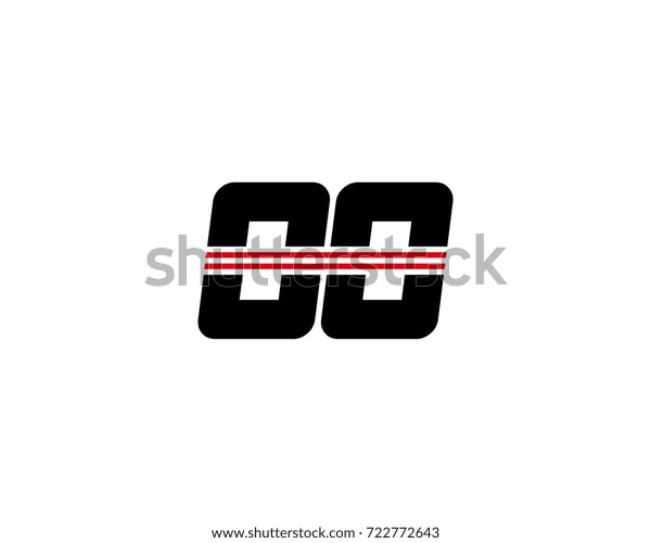 Logo Initial Letter Oo Black Red Stock Vector (Royalty Free) 722772643 ...