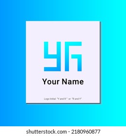 334 Letter y and r with tech logo design template Images, Stock Photos ...