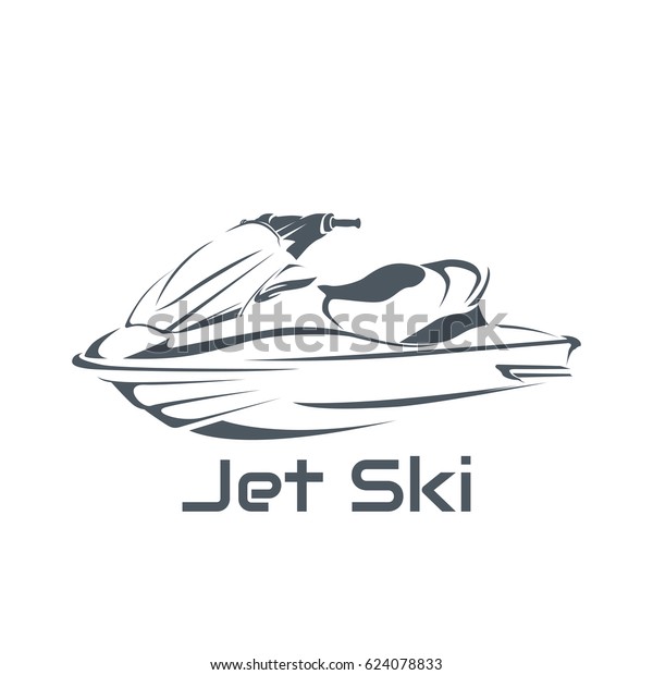 Logo jet ski, scooter on a white background