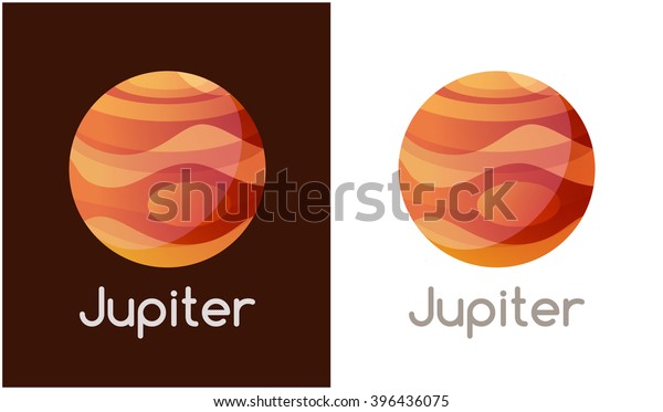 Logo Jupiter Planet Vector Illustration Isolated Stock Vector (Royalty ...