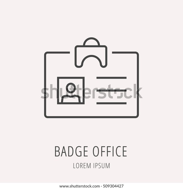 Logo Label Badge Office Line Style Stock Vector (Royalty Free) 509304427