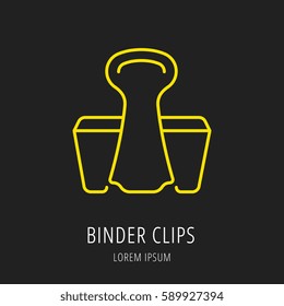 Logo Label Binder Clips Line Style Stock Vector (Royalty Free) 515374216